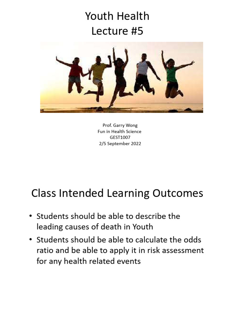 Lecture5 GEST1007 2022 | PDF | Odds