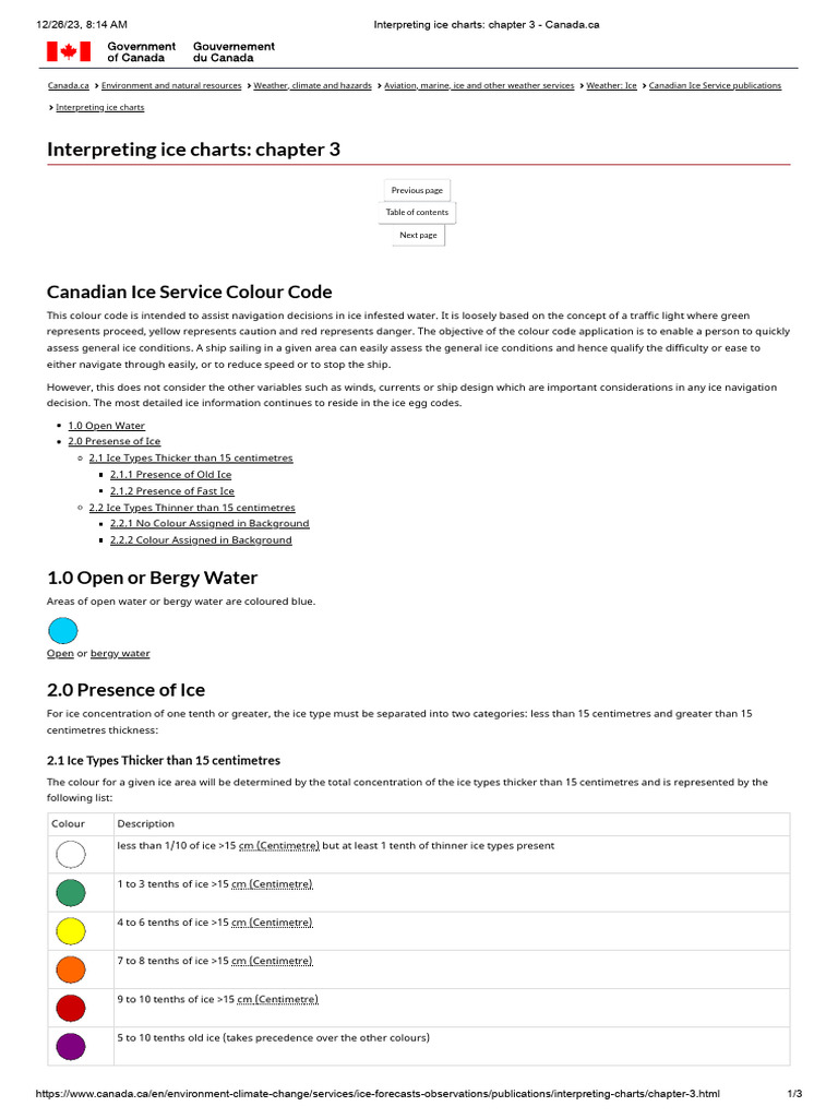 Understanding Canadian Ice Charts | PDF | Ice | Water