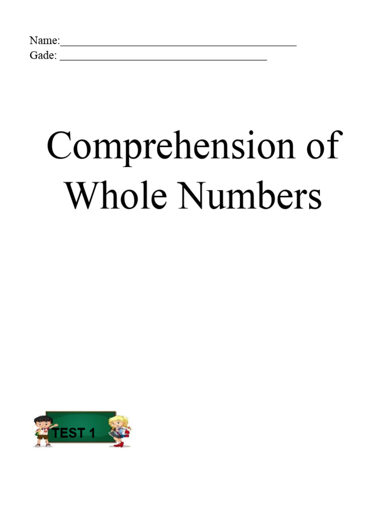 Comprehension of Whole Numbers | PDF