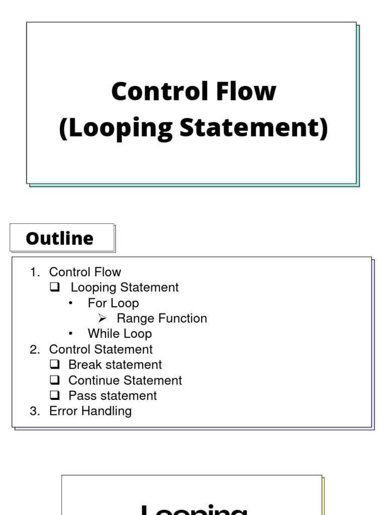 4.1 Control Flow Part 2 | PDF | Control Flow | Data Type