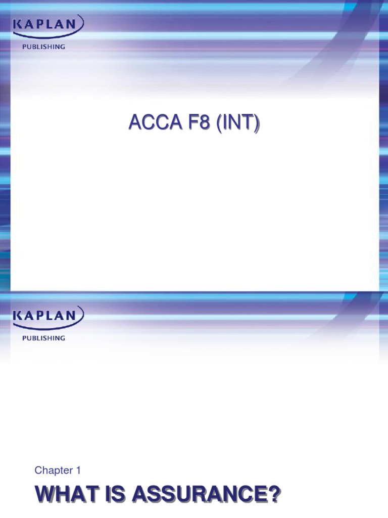 ACCA F8 Assurance Overview | PDF | Business
