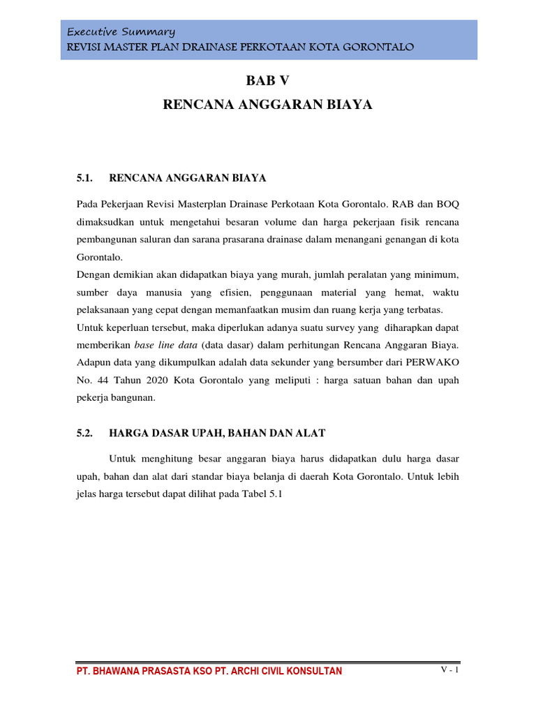 BAB V RAB | PDF