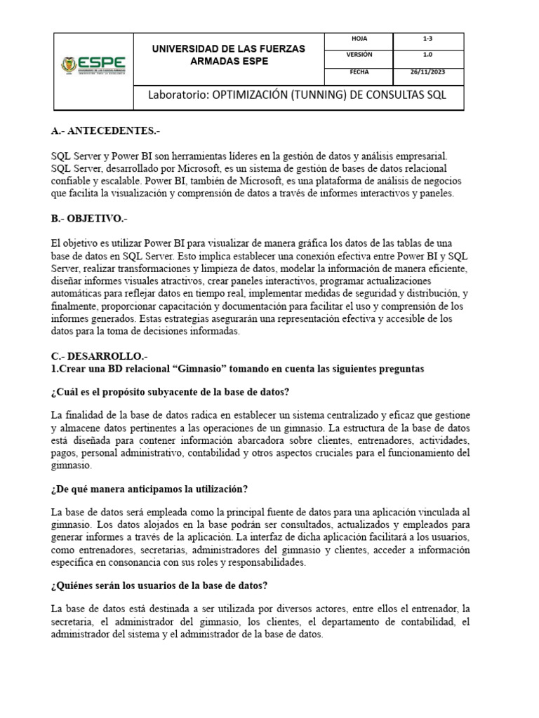 Optimización de Consultas SQL en Power BI | PDF | Bases de datos | Servidor SQL de Microsoft