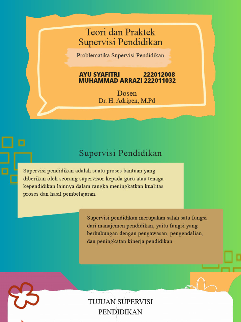 PPT Problematika supervisi pendidikan | PDF