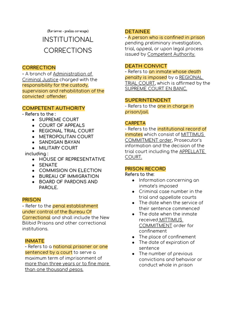 Institutional Correction Reviewer - CJ | PDF | Prison | Punishments