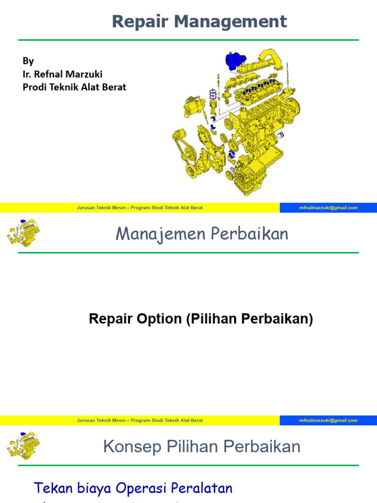HEMM - Repair System Maintenance Management Concept | PDF