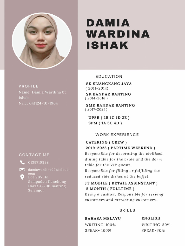 White Simple Student CV Resume | PDF