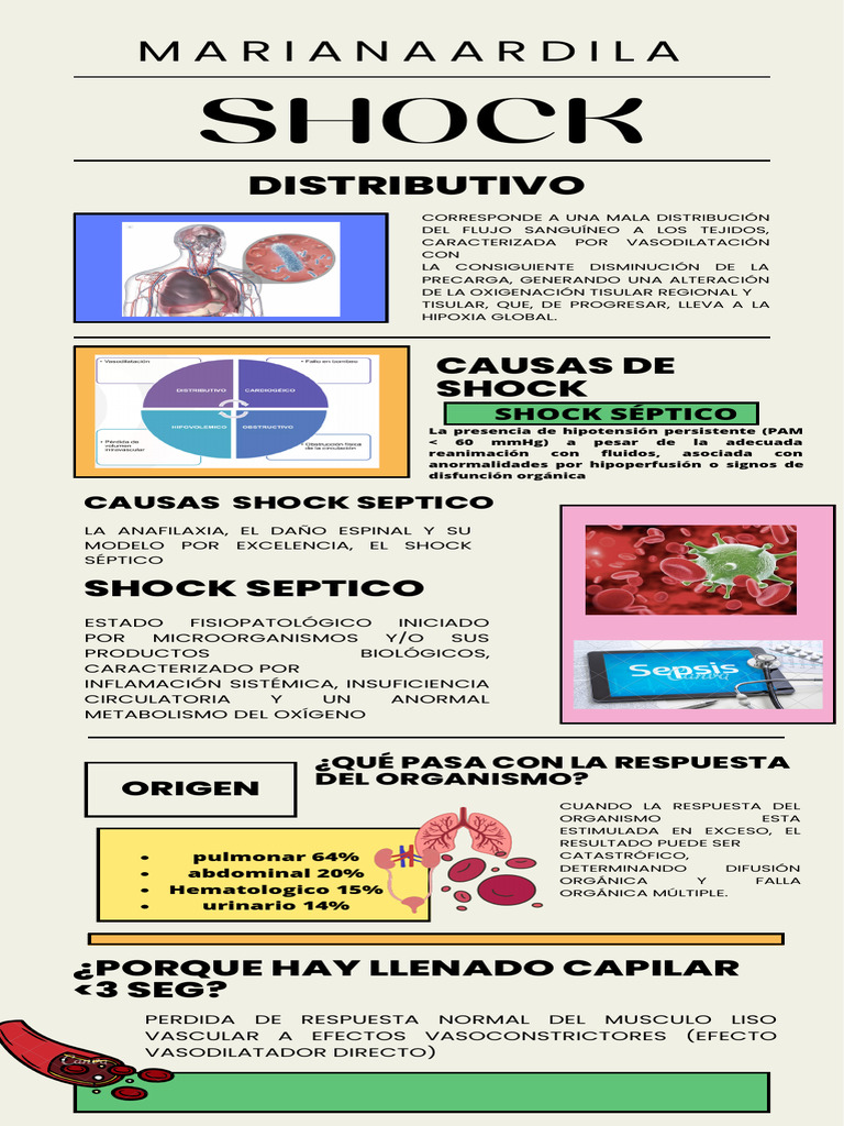 Infografía de Clasificacion Del Shock | PDF