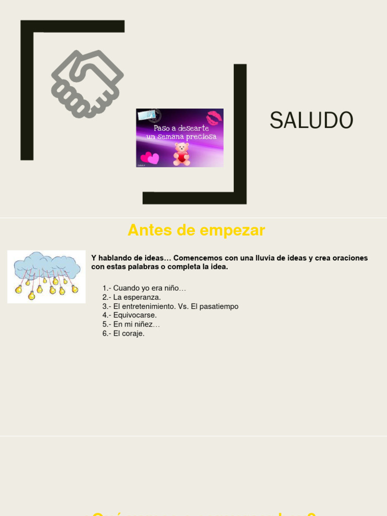 Conversación B1.1 Y B1.2 Diapositiva 1 - Parte 1 - Preguntas para ...