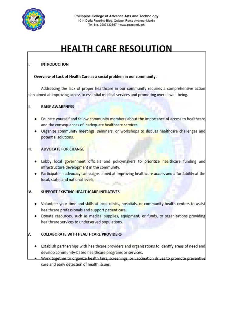 Health Care Resolution | PDF | Health Care | Public Services