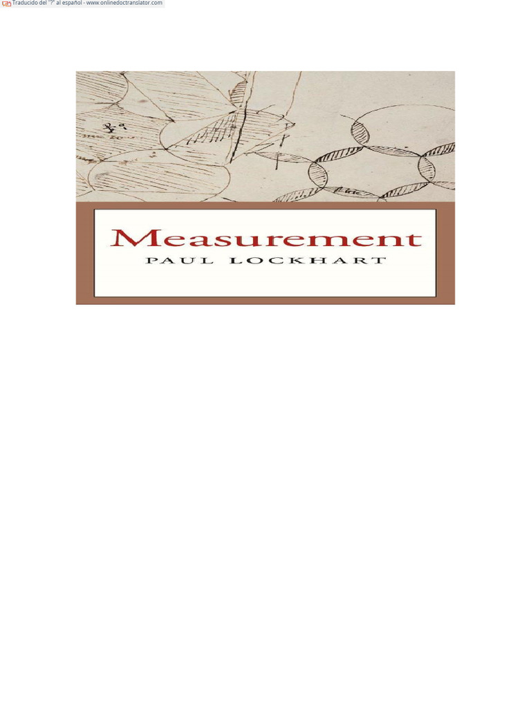 Paul Lockhart - Measurement-Belknap Press (2012) (Parte 1) | PDF ...