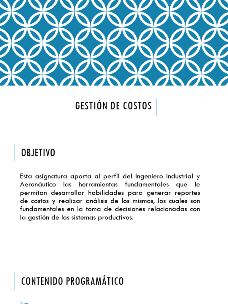 Unidad 1 Gestión de Costos | PDF | Contabilidad | Costo