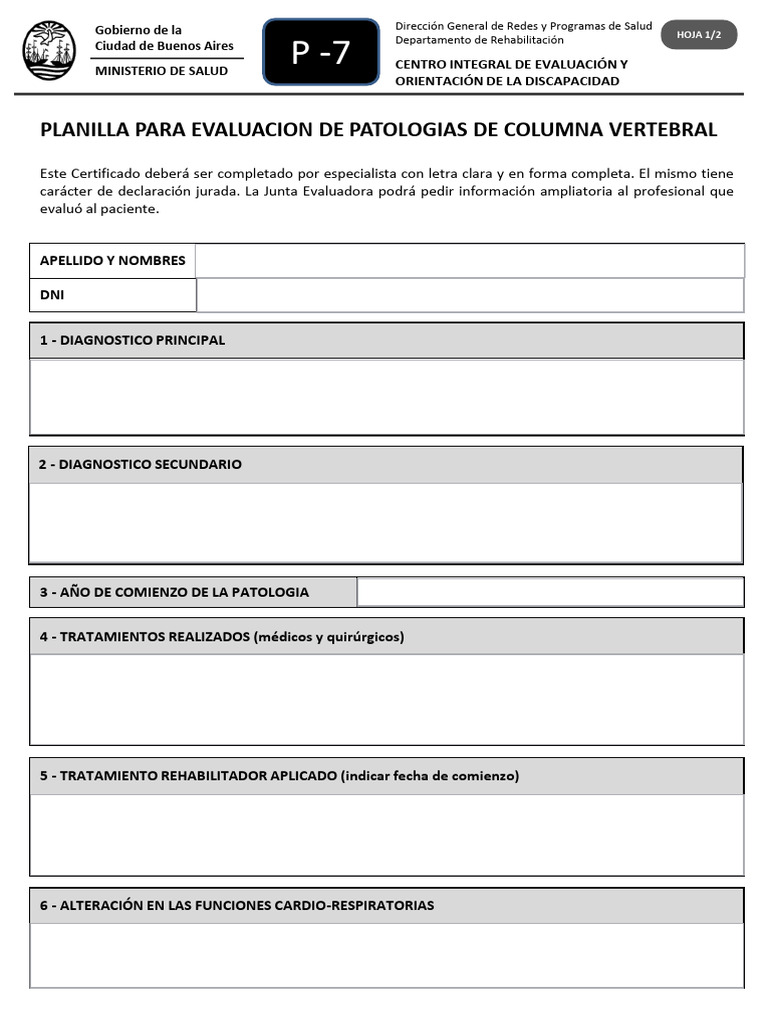 Certificado de Discapacidad - P7 | PDF