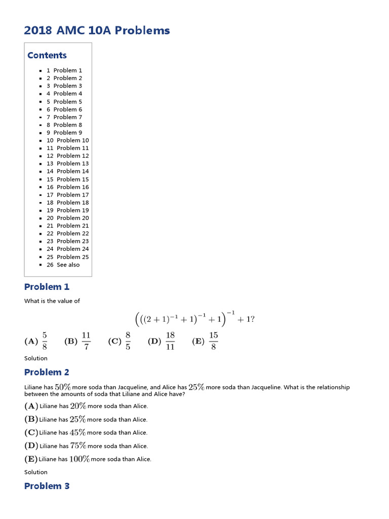 2018 AMC 10A Problems | PDF | Euclidean Geometry | Euclidean Plane Geometry