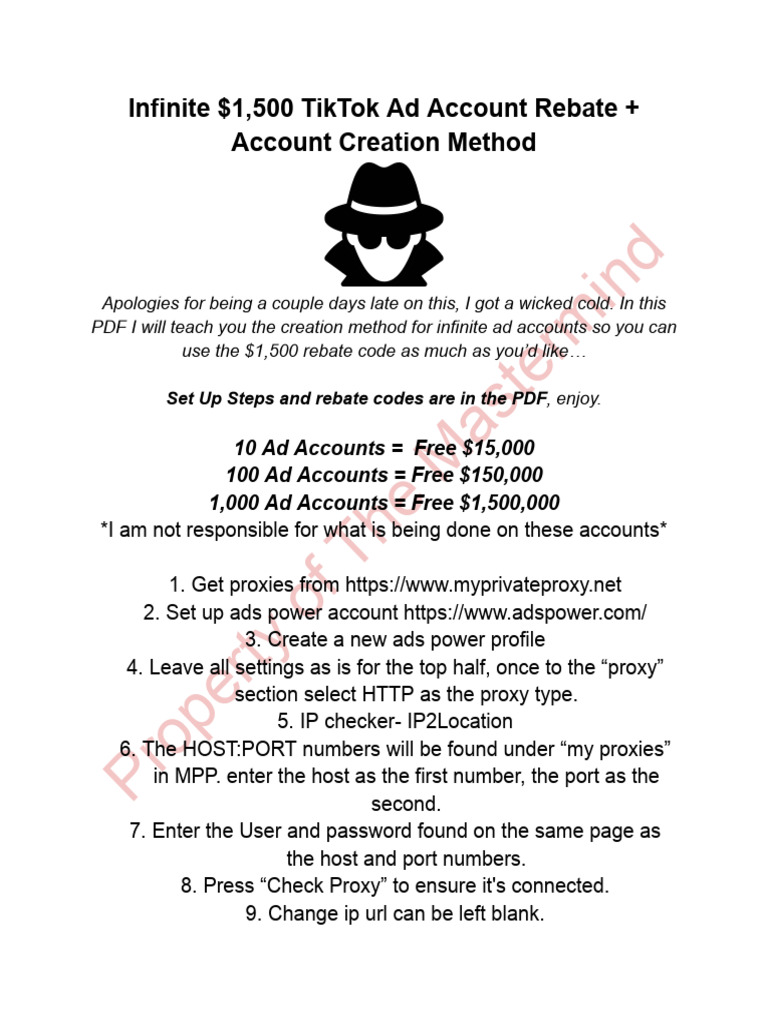 Infinite 1500 Ad Account Codes Set Up | PDF | Proxy Server | Service Industries