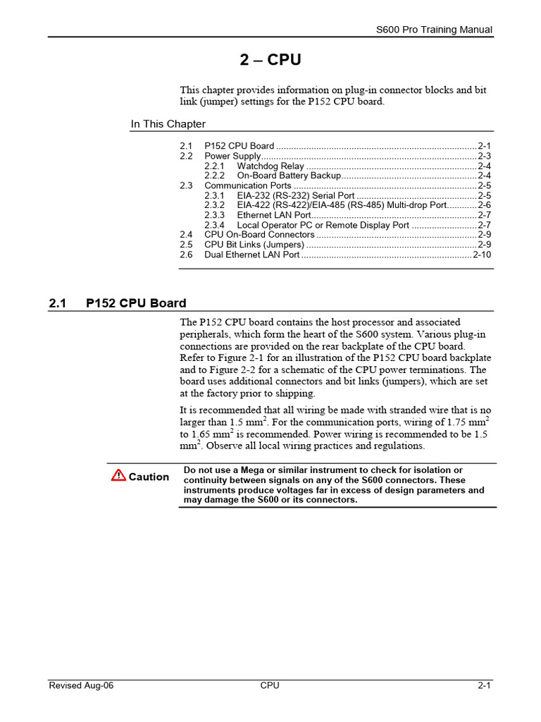 03-A6115 Chap3 CPU Modified-02 | PDF | Relay | Electricity