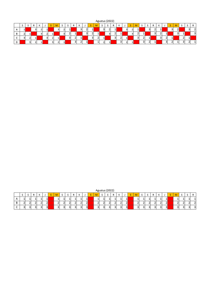 Contoh Jadwal Kerja Shift Pdf