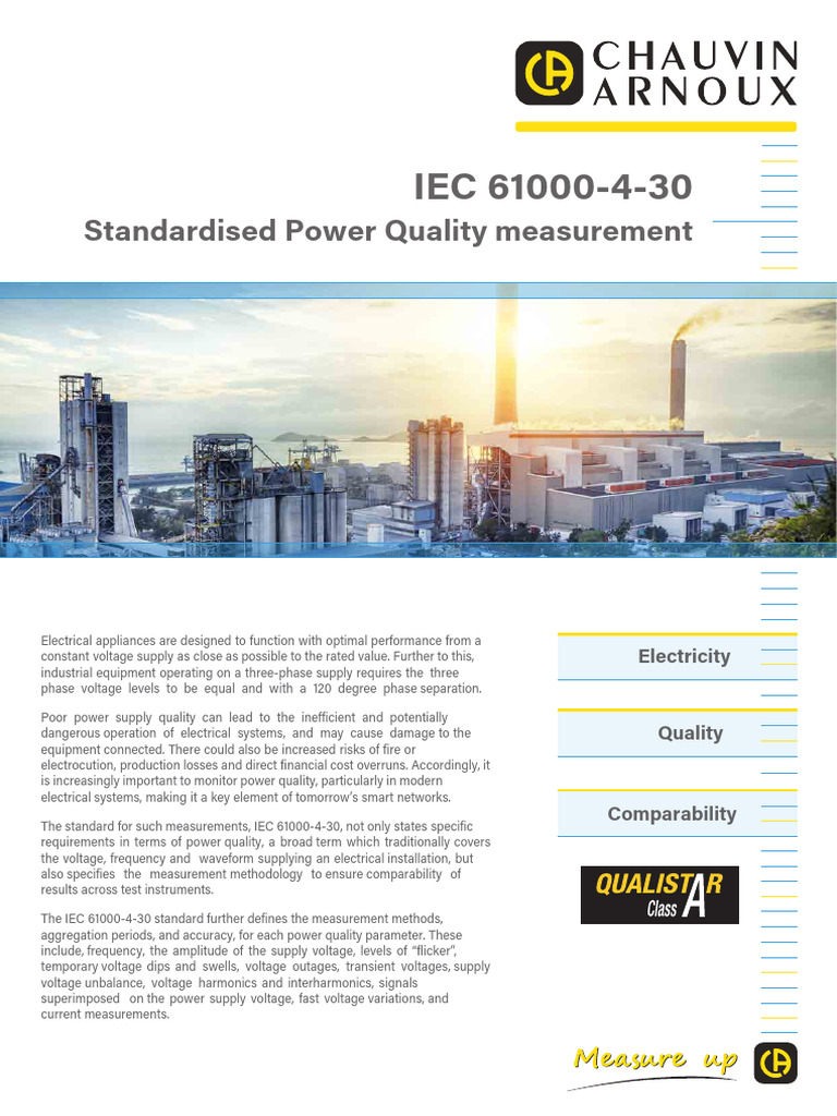 IEC 61000-4-30 Standardised Power Quality Measurement Information Sheet ...