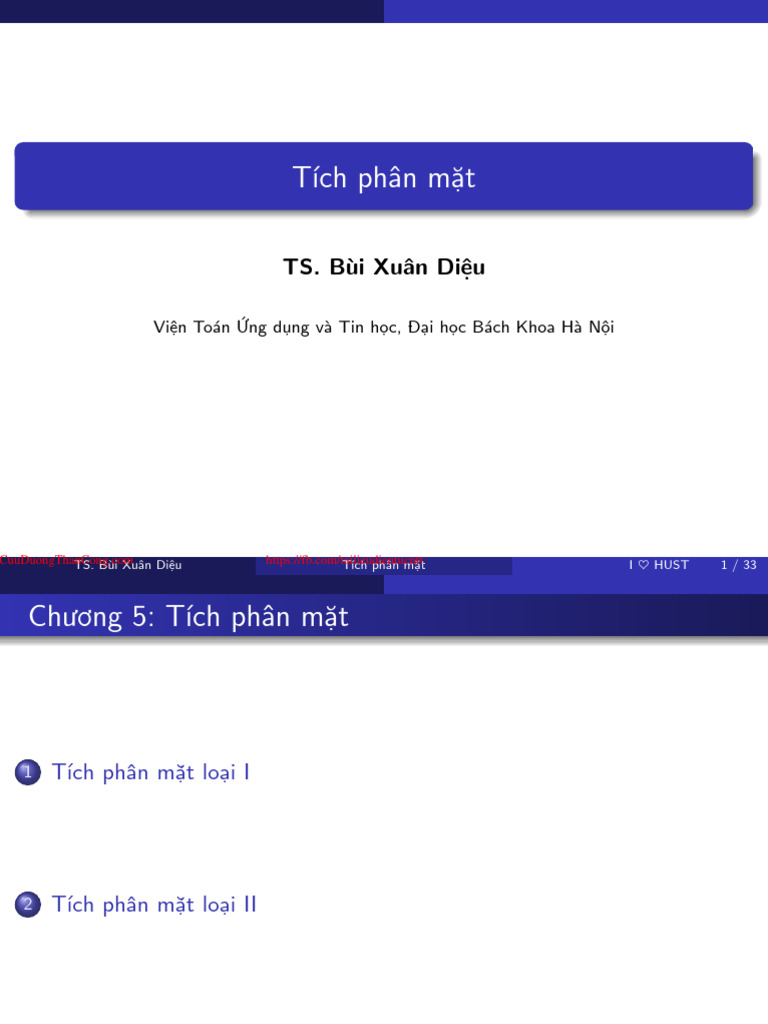 Giai-Tich-2 - Bui-Xuan-Dieu - gt2 - Chuong5 - (Cuuduongthancong - Com) | PDF