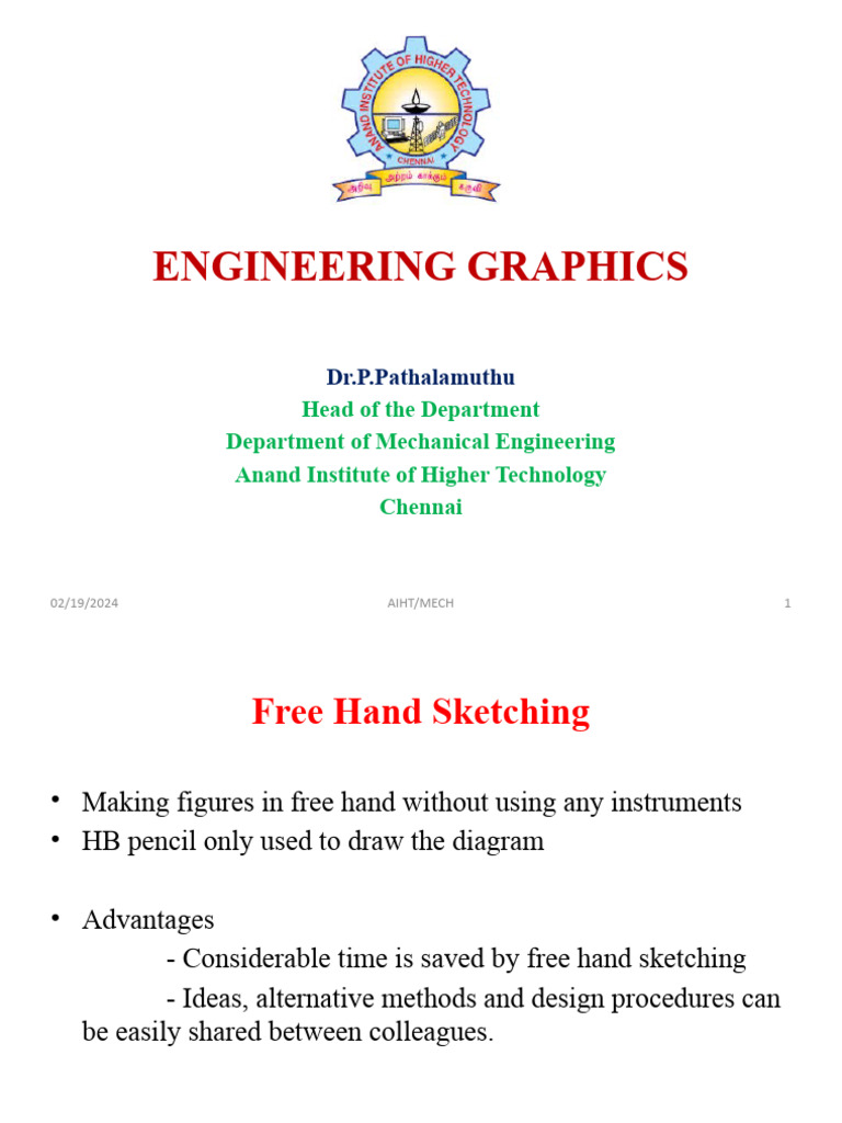 Engineering Graphics: Freehand & Curves | PDF | Ellipse | Elementary ...