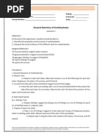 Moore's Test for Reducing Sugars | PDF