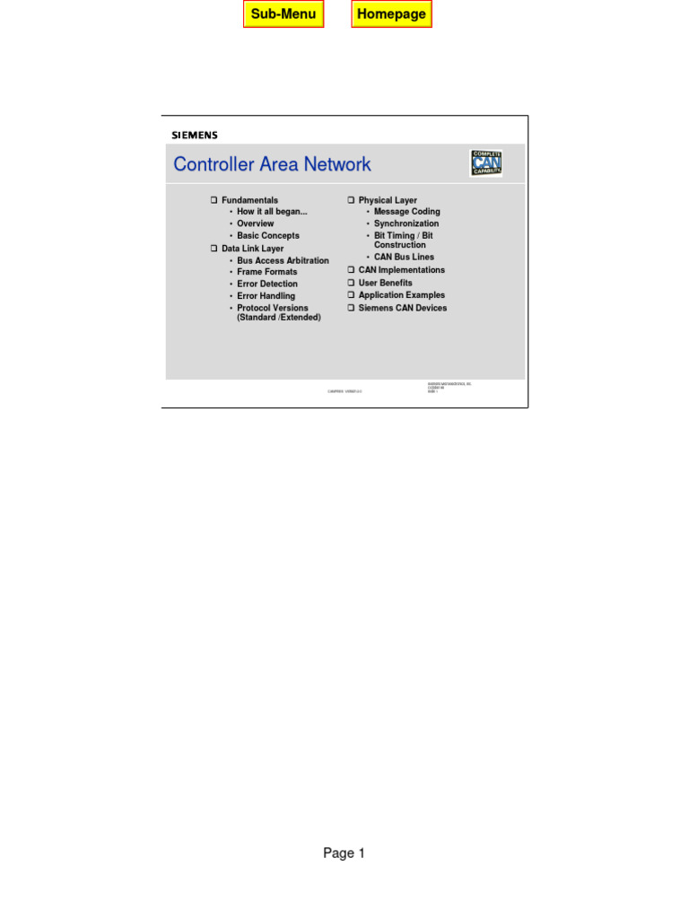 CAN Presentation | PDF | Error Detection And Correction | Data Transmission