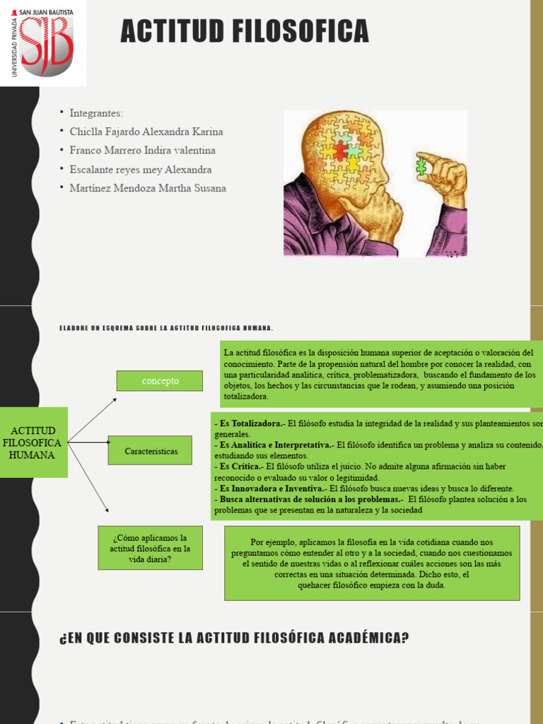 Características de la Actitud Filosófica | PDF | Conocimiento | Realidad