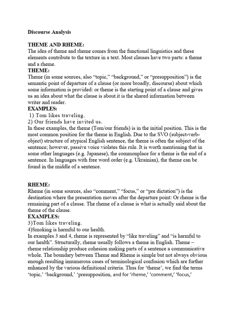 Discourse Analysis | PDF