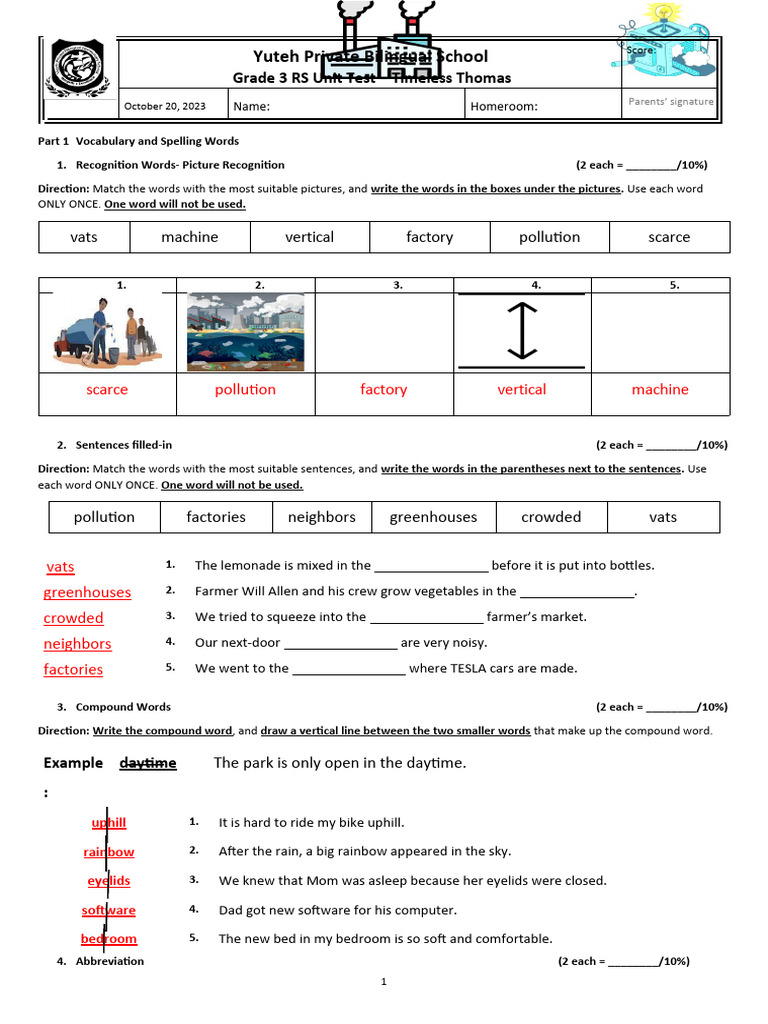 RS Unit Test Farmer Will Allen and The Growing Table - AK | PDF | Verb ...