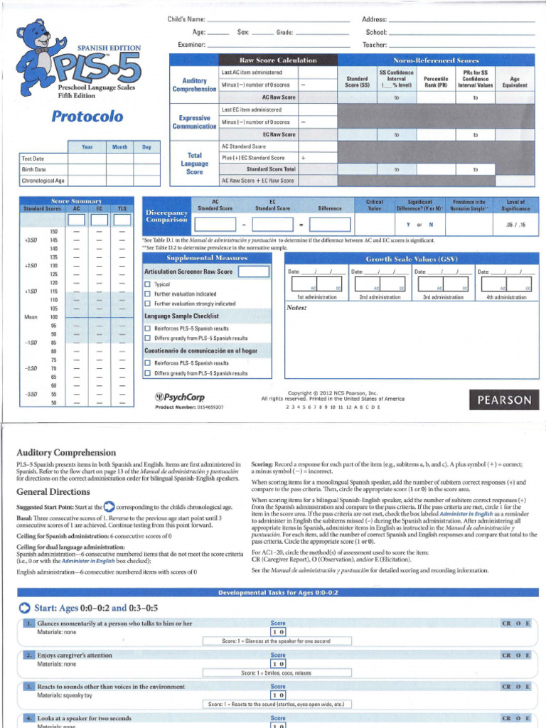 PLS 5 (Span) Protocol | PDF