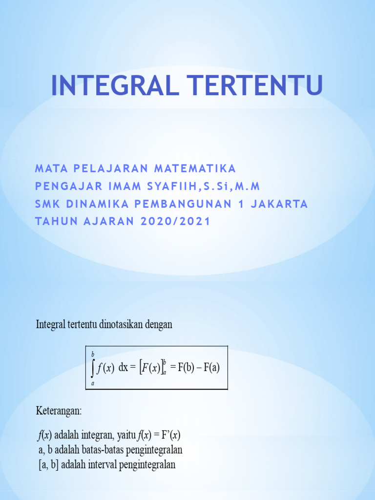 Integral Tertentu Pdf