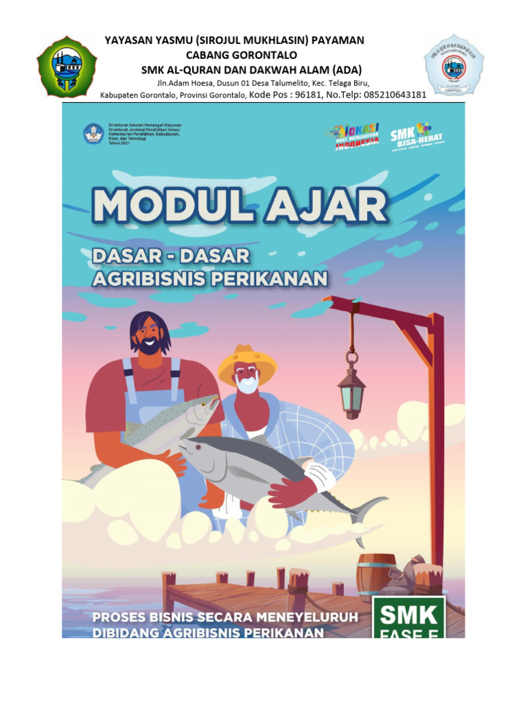 Modul Kelas X Dasar-Dasar Agribisnis Perikanan (Semester 2) | PDF | Kajian Bahasa Asing