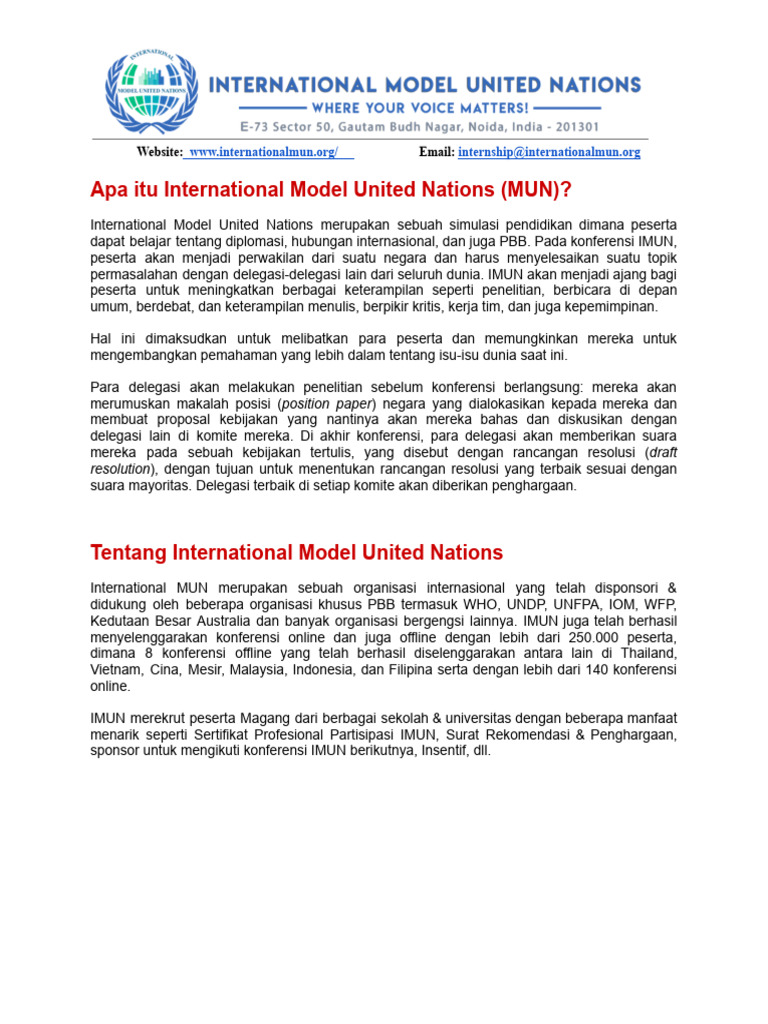 Memahami International Model UN | PDF | Bisnis