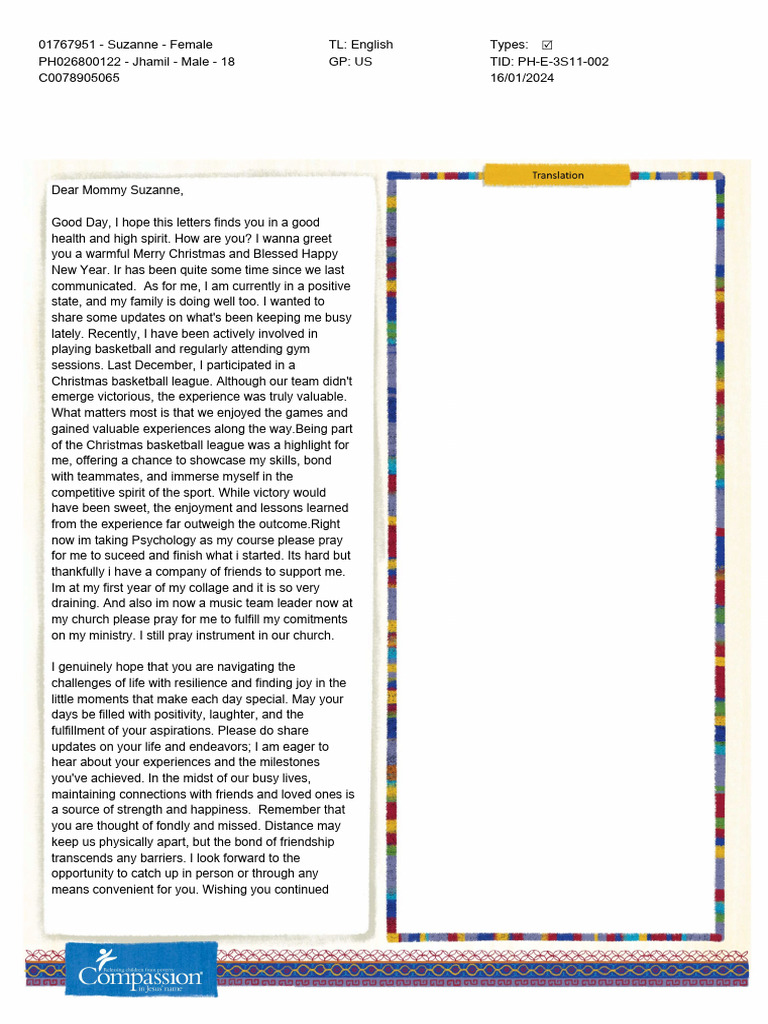 Suzanne - Female PH026800122 - Jhamil - Male - 18 C0078905065 TL ...