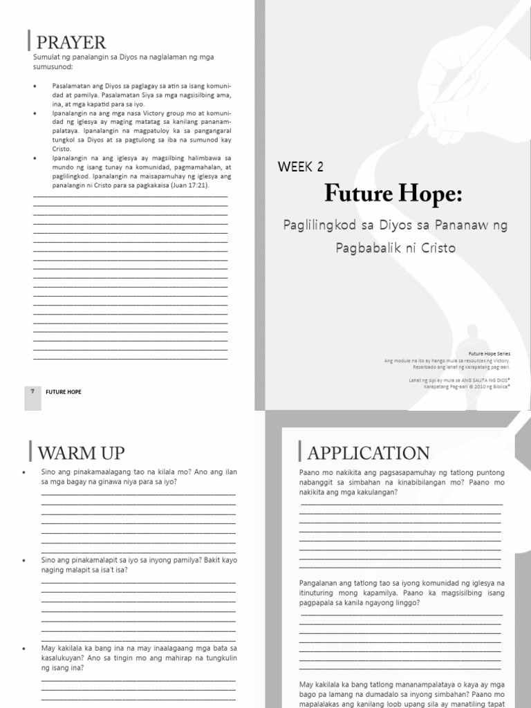 Future Hope Week 2 | PDF