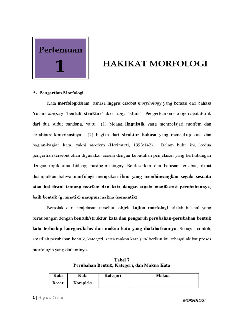 Hakikat Morfologis | PDF