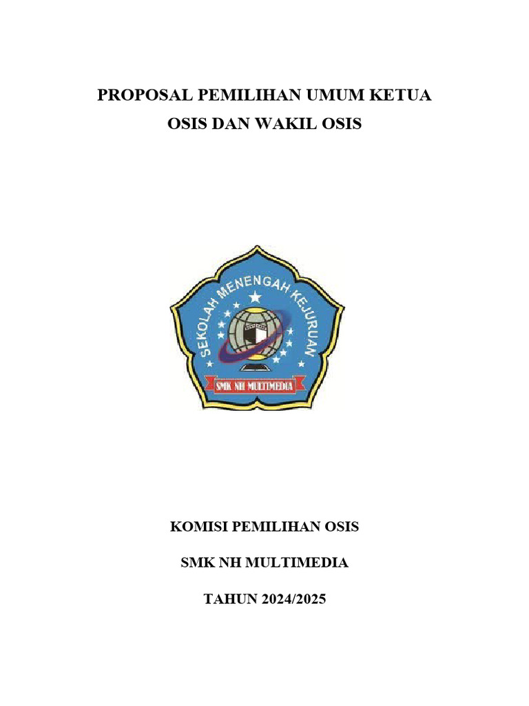 2proposal Pemilihan Umum Ketua Osis Dan Wakil Osis | PDF | Karier & Perkembangan | Seni