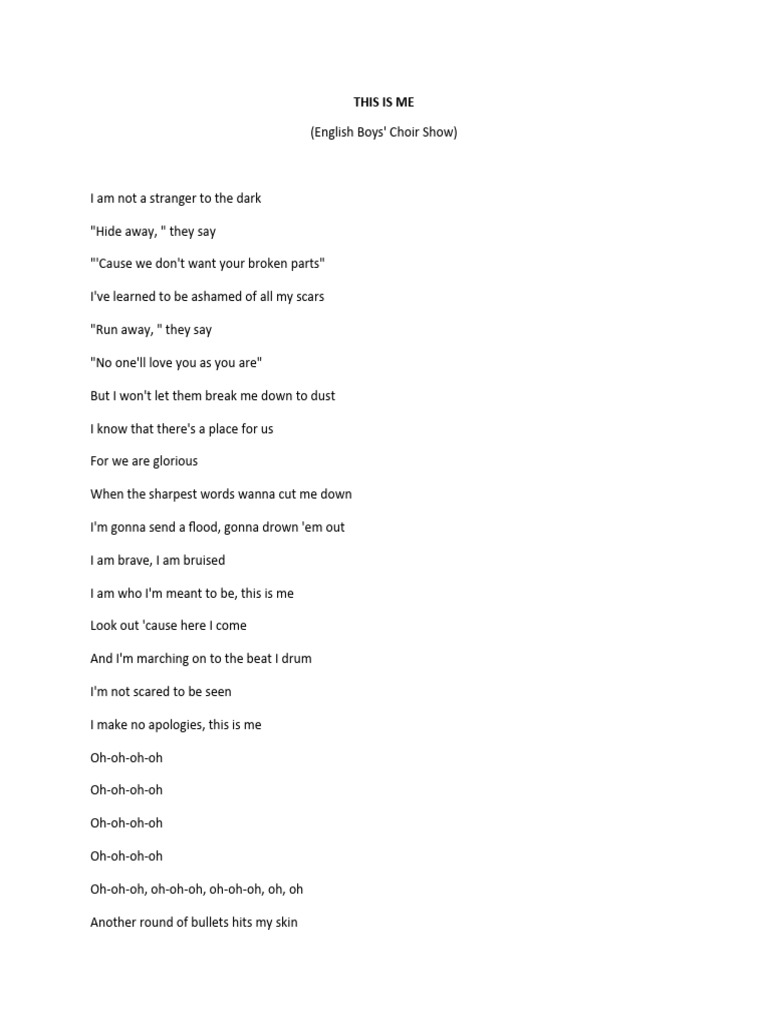 THIS Is ME (Teks Padus Bahasa Pa) | PDF