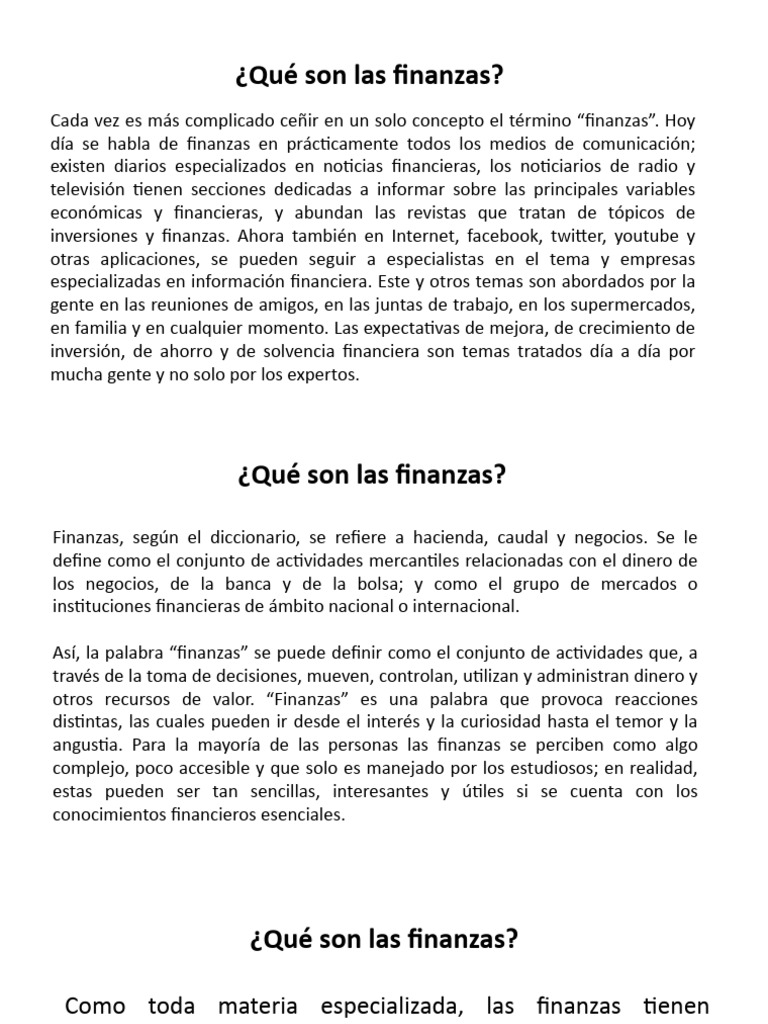 Introducción A Las Finanzas | PDF | Bancos | Dinero