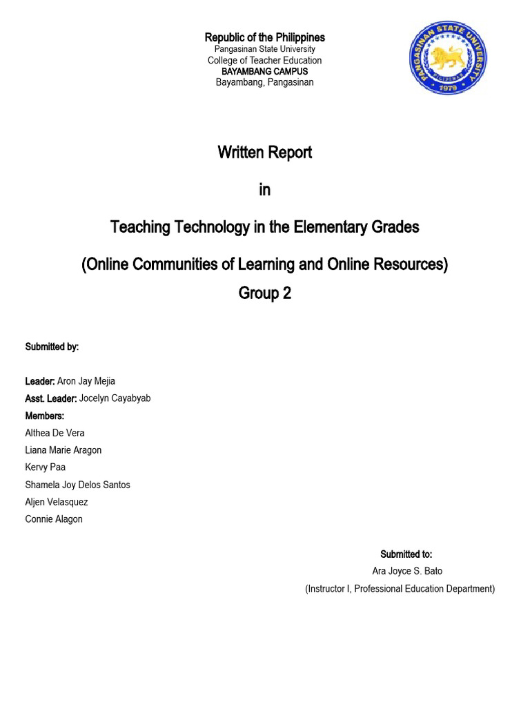 Technology For Teaching in The Elementary Grades | PDF | Educational ...