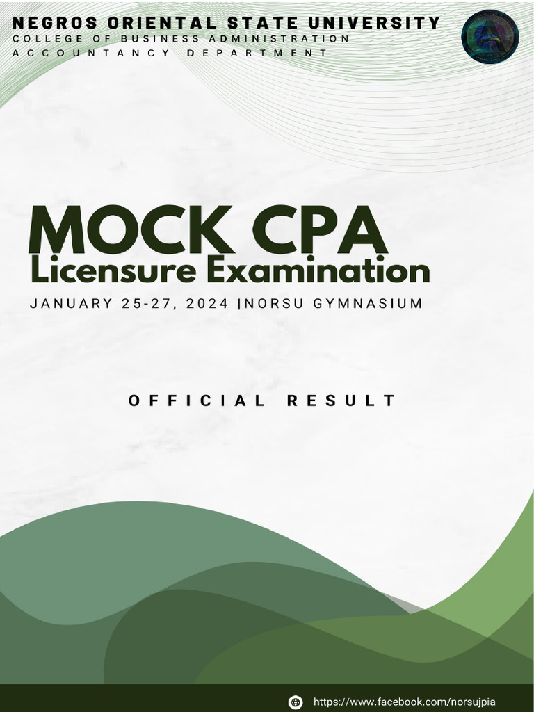 Norsu Mock Cpale 2024 Official Result | PDF | Accounting | Financial ...