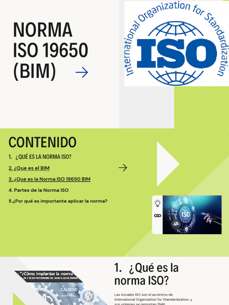 Norma ISO 19650: Gestión de BIM | PDF | Organización internacional para ...