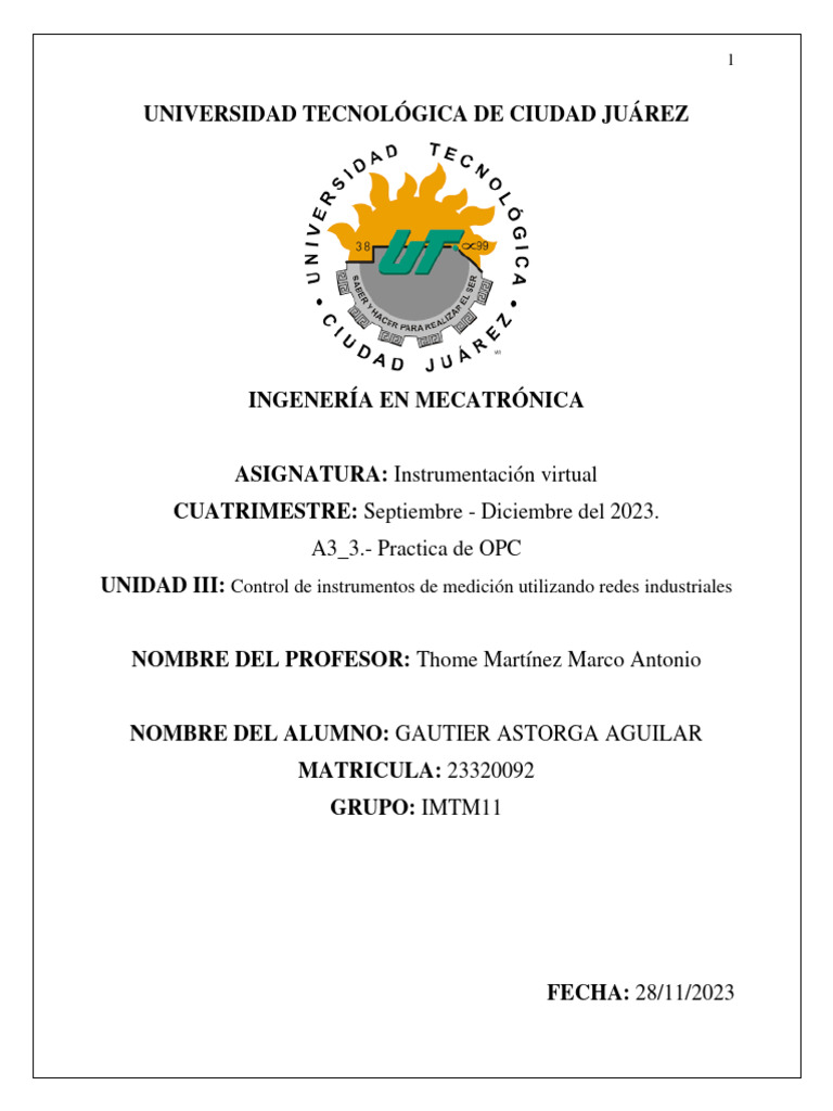 A3 - 3. - Practica de OPC | PDF | Informática | Ciencias de la Computación