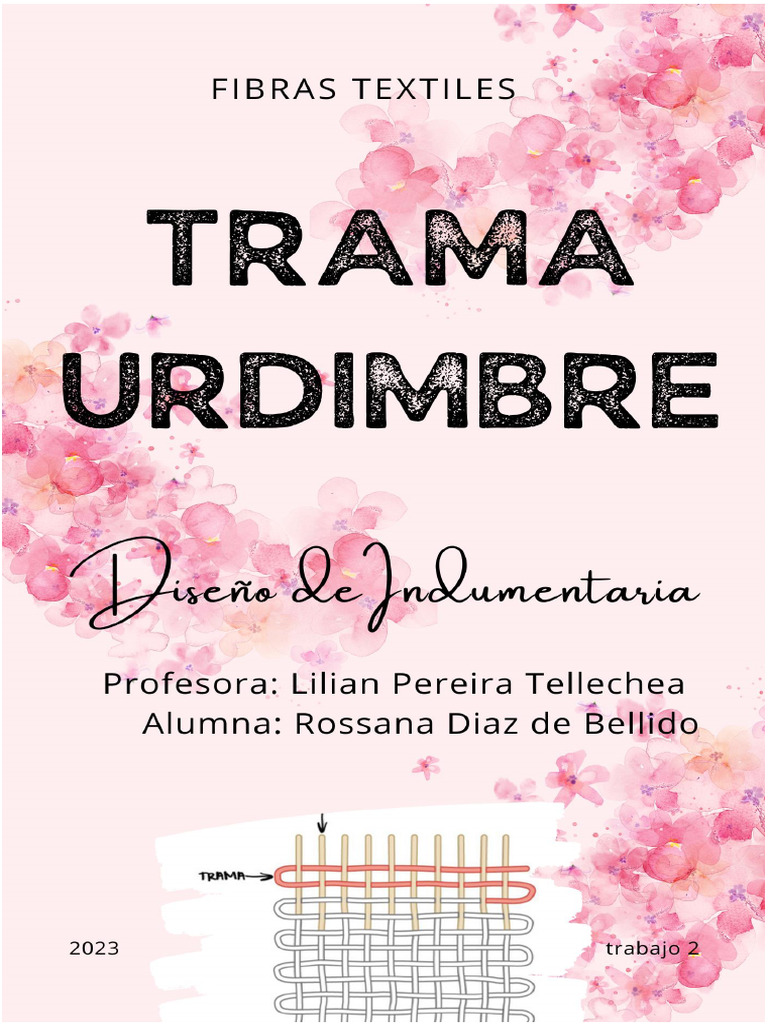 Urdimbre Trama | PDF | Telar | Artes Textiles