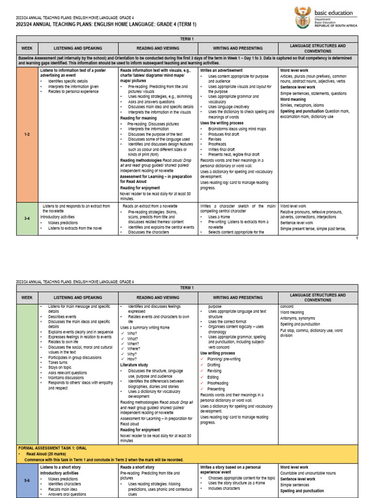 1.050 ATP 2023-24 GR 4 Eng HL Final | PDF | Reading Comprehension ...
