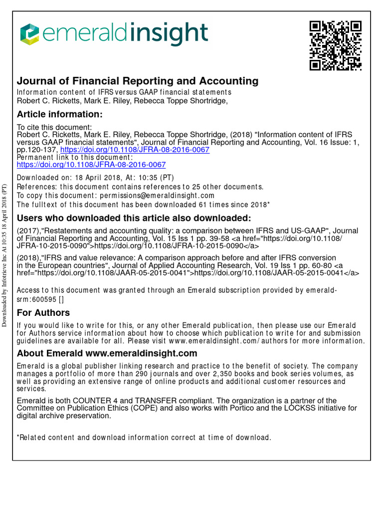 Artikel TA MG 3 | PDF | International Financial Reporting Standards | Generally Accepted ...