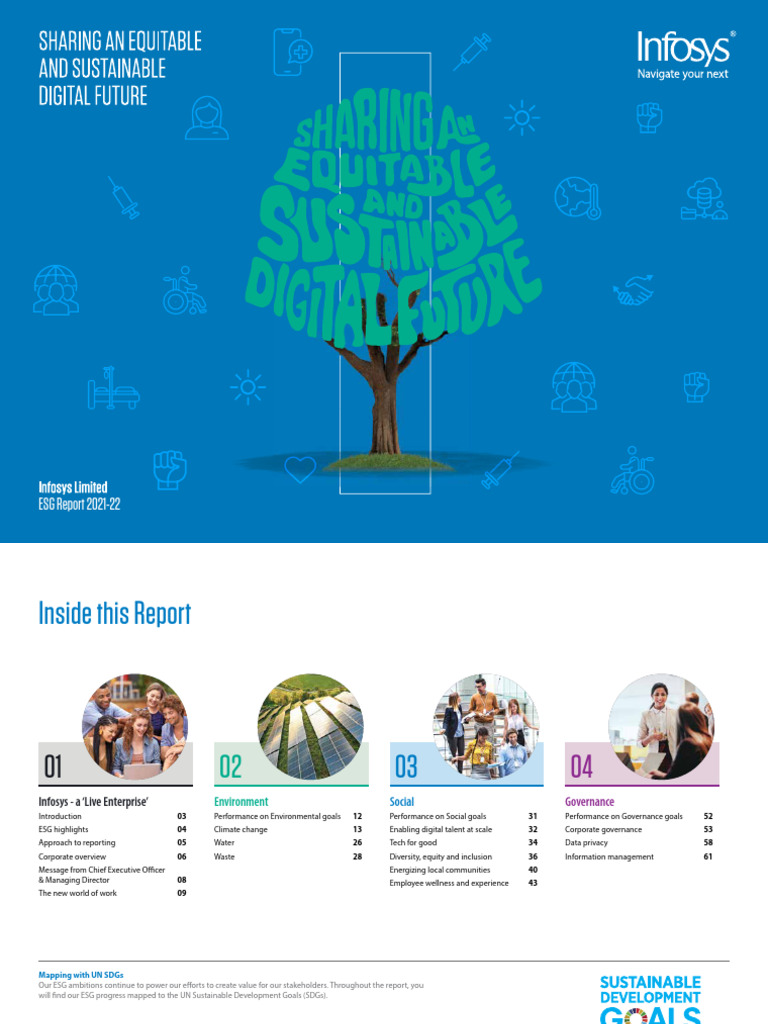 Infosys Esg Report Print Version 2021 22 | PDF | Climate Change ...