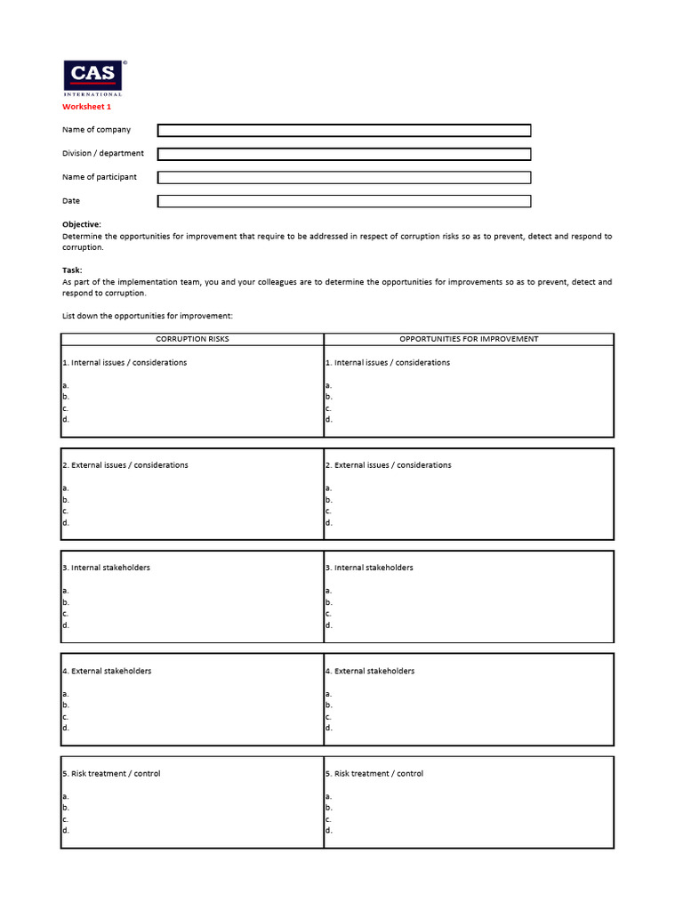 Worksheet 1 | PDF