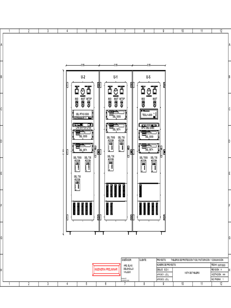 Distribucion Tableros U2 U1 U5 | PDF