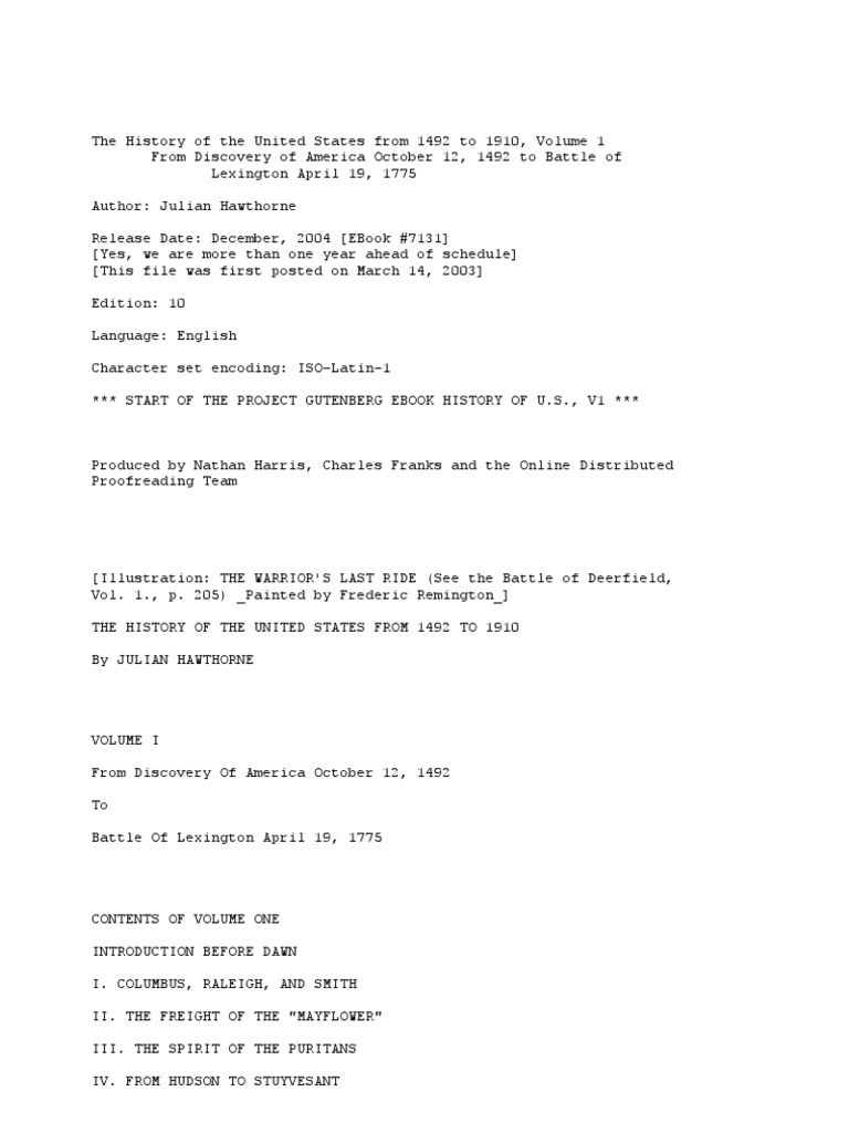 The History of The United States From 1492 To 1910 | PDF | Northwest ...